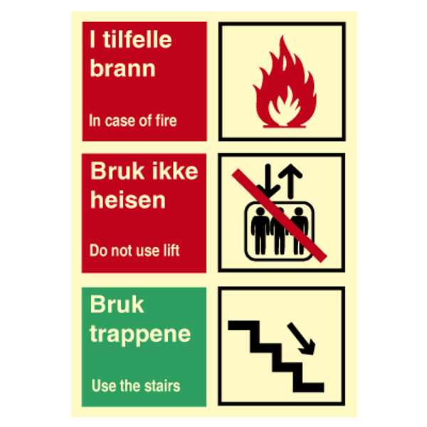 Brannskilt (Fire Safety Signs) for merking av brannutstyr ...