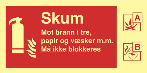 Brannskilt (Fire Safety Signs) for merking av brannutstyr ...