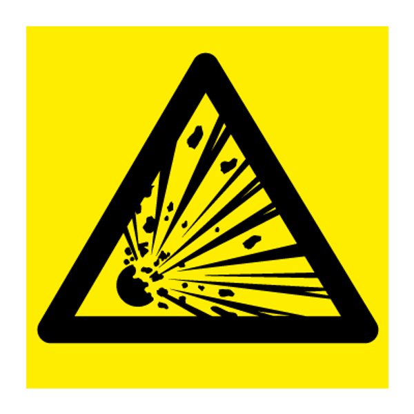 Gass Under Trykk - varselskilt etter ISO 7010 standard - MERKEFABRIKKEN.NO