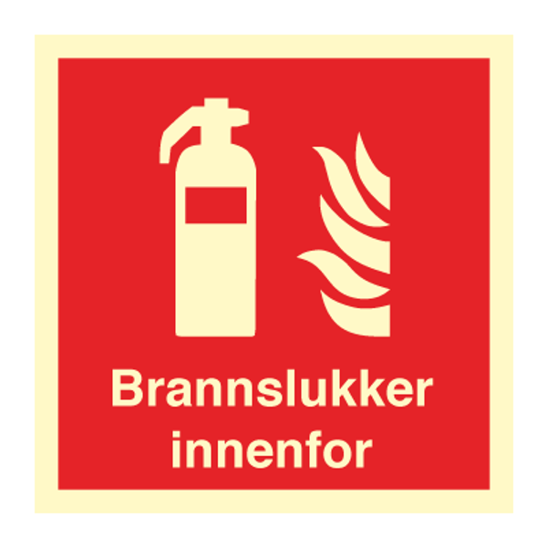 Brannskilt (Fire Safety Signs) for merking av brannutstyr ...